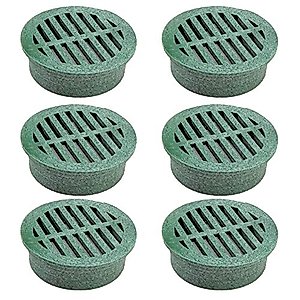 NDS 13 Plastic Round Grate, 4-Inch, Green (6)