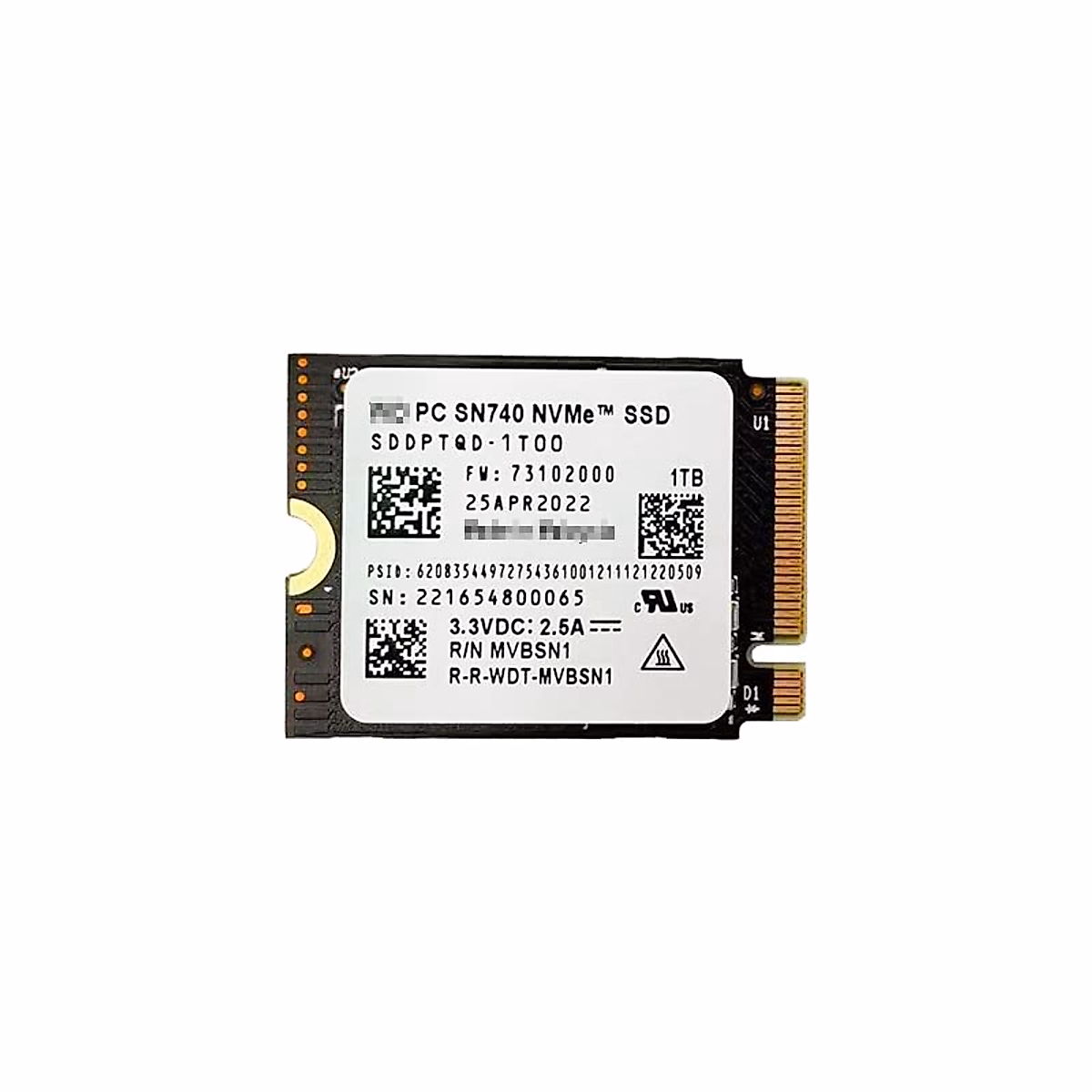 SN740 2T M.2 2230 PCIE4.0x4 Soild State Drive for Steam Deck, for rog X