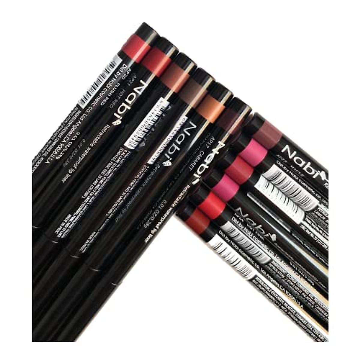 Beauty Spot 12 Colors Retractable Waterproof Lip Liner Set, Roll It Up Auto Lip Pencil, Long Lasting Fade Resistant