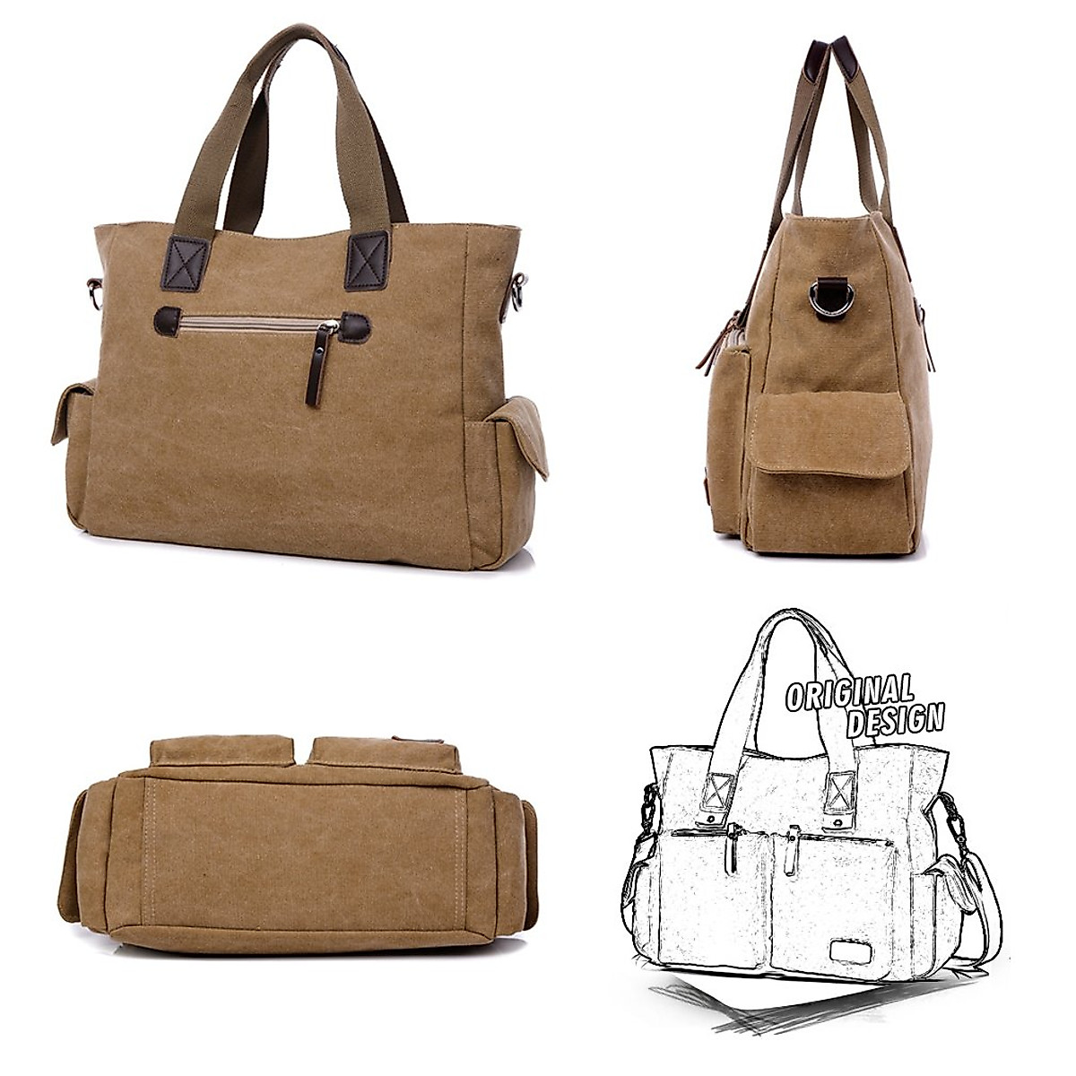 ToLFE Women Top Handle Satchel Handbags Shoulder Bag Messenger Purse Crossbody Bag Travel Work Tote Bag