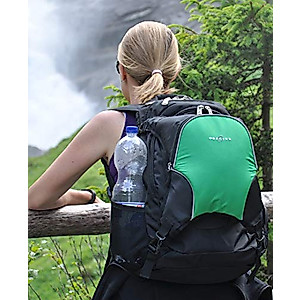 Bern Diaper Backpack, Shoulder Baby Bag, With Food Cooler, Clip to Stroller (Black/Yellow)