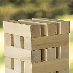 Triumph Sports Triumph Giant Tumble Tower - Includes 51 Solid Wood Tumble Blocks and Carry Bag