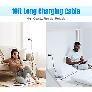 Type C Fast Charger, for Samsung Charger Android Phone USB C Charger Block, Charge Cable 10ft for Galaxy S23/S23+/S22/S21/S20/S10e/S9/S8/Note20/Note10/Note9/Z Fold 3/4/5 2-Pack