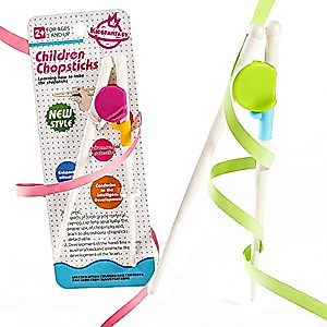 Kidsfantasy Kids Chopsticks, 2 Pairs Kids Training Chopsticks Reusable Toddler Chopsticks for Baby Children
