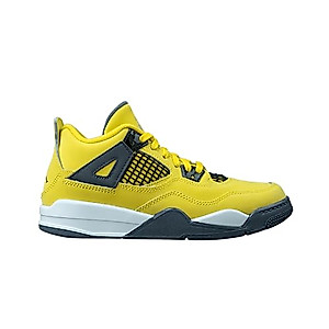 Nike Little Kid Jordan 4 Retro Lightning Tour Yellow/Dark Blue Grey (BQ7669 700) - 12.5 Multicolor 12.5 Little Kid