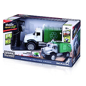 Maisto Tech Remote Control Work Machines Mack Refuse Truck