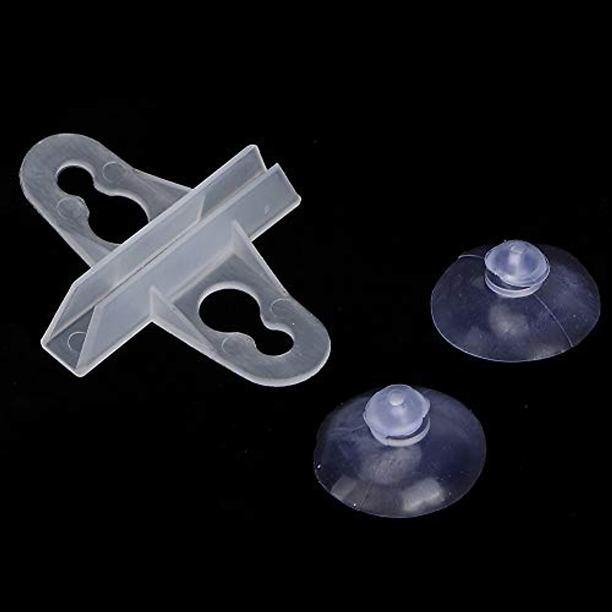 TOPINCN 40PCS PVC Aquarium Fish Tank Suction Cup Separating Board Divider Support Clip Insulation Clip(White)