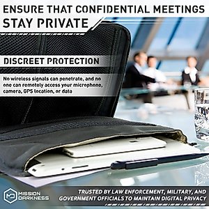 Mission Darkness Mojave Faraday Tablet Bag // Multi-Functional Travel Case with Accessory Pockets and Built-in Faraday Sleeve // Signal-Blocking, Anti-Tracking, Anti-Hacking, Anti-Spying Faraday Cage