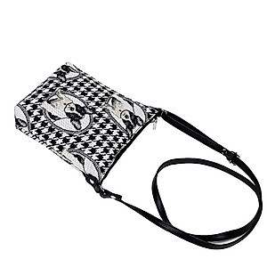 Signare Tapestry Small Crossbody Bag Sling Bag for Women with French Black and White Bulldog Design (SLING-FREN)
