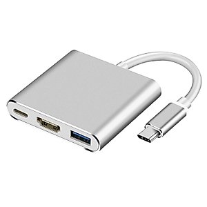 USB C Hub HDMI Adapter for MacBook Pro USB-C to HDMI, Sd/TF Card Reader and 2 Ports USB 3.0