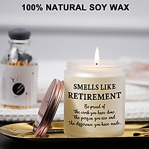 Scented Candles Retirement Gifts for Women or Men, Best Happy Retirement Gift for Mom Sister Grandma Her Friend Coworker Teacher Boss Employee Retire Presents, Lavender