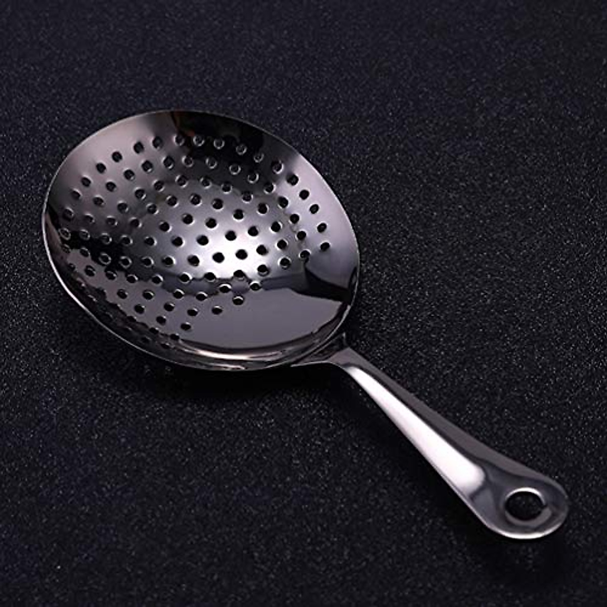 UPKOCH Stainless Steel Julep Strainer Cocktail Strainer Stainless Steel Cocktail Strainer Filter Bar Drink Strainer Utensil for Bartenders and Mixologists (Black)