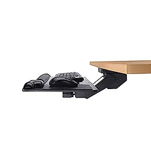 Adjustable Keyboard Tray Ergonomic Design Standard Under Desk Platform Large Space Track CARTMAY