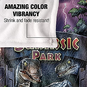 Jurassic Park Welcome to The Park Silky Touch Super Soft Throw Blanket 36" x 58"