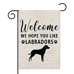 Labrador Garden Flag Labrador Flag Welcome We Hope You Like Labradors Garden Flag (Like Labradors F)