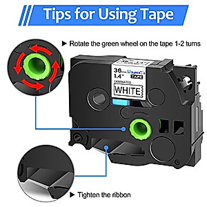 USUPERINK 20PK Compatible for Brother P-Touch Label Maker Tape White TZe-261 TZ-261 TZe261 TZ261 Black on White 36mm 1.4 inch 1-1/2'' x 26.2ft Laminated TZe TZ Label Tape for PT-3600 PT-530 PT-550
