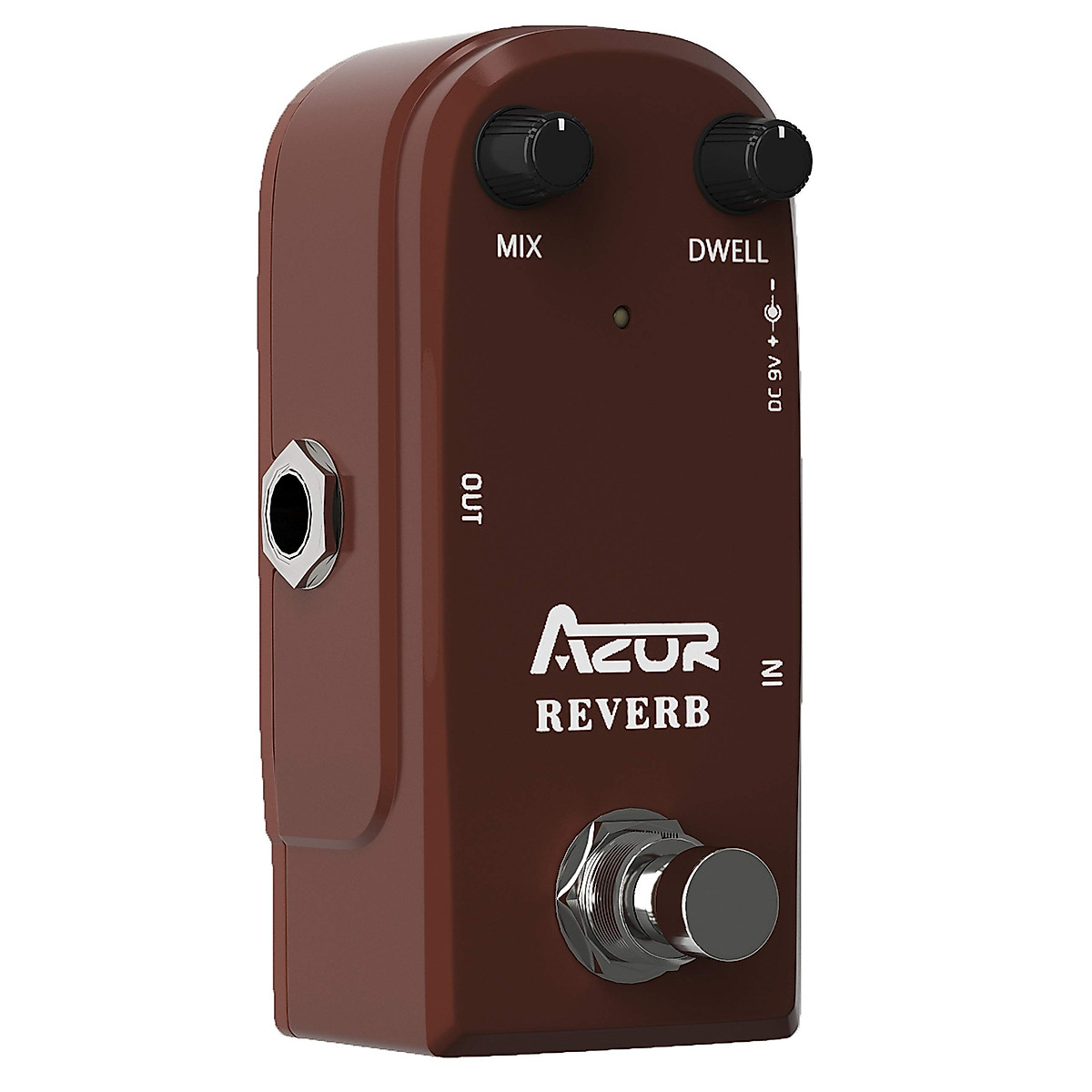 AZOR AP311 Spring Reverb Guitar Effect Pedal with Guitar Pedal Power Cable,9V Battery Clip Converter Power Cable Snap Connector
