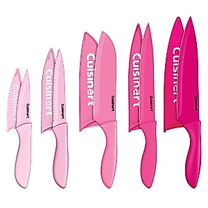 Cuisinart 10pc Ceramic Coated Color Knife Set - Pink for BCRF, C55-10PCPK