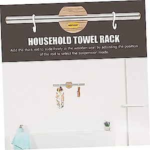 OSALADI 1 Set Tower Hanger Towel Storage Shelf Towel Shelf Modern Towel Rack Stainless Steel Hangers Towel Hangers Towel Rack Rod Wall Towel Holder Wall Towel bar Sponge Plastic Towel Rail