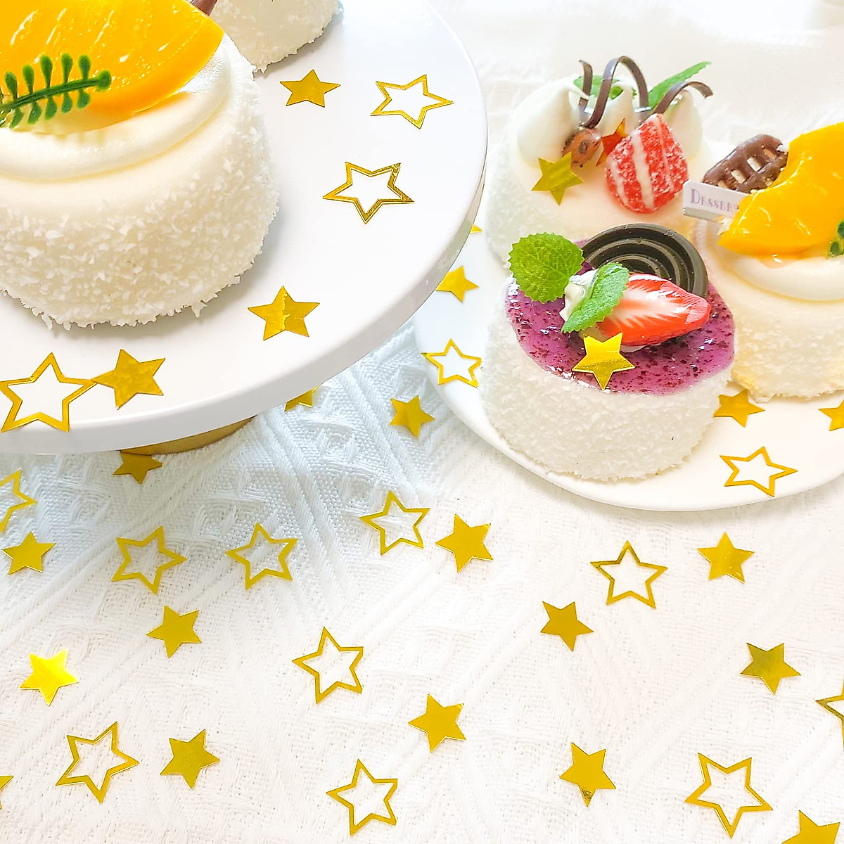 1100Pcs Merry Christmas Gold Star Confetti, Birthday Baby Shower Wedding Christmas Party Decorations,Metallic Foil Glitter Table Confetti Sprinkles