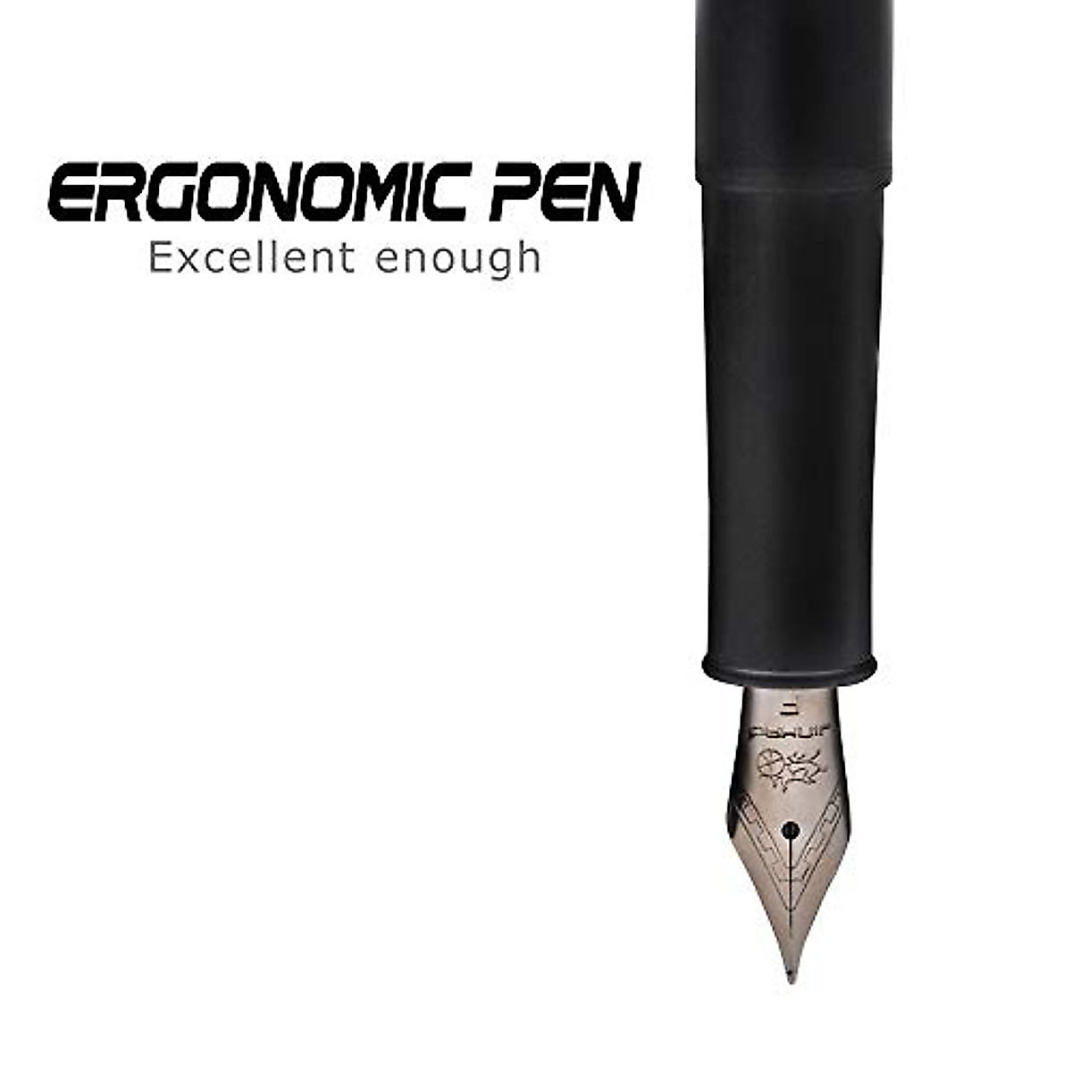 JINHAO 75 HongYun Fountain Pen (Matte Black, Fine Nib)