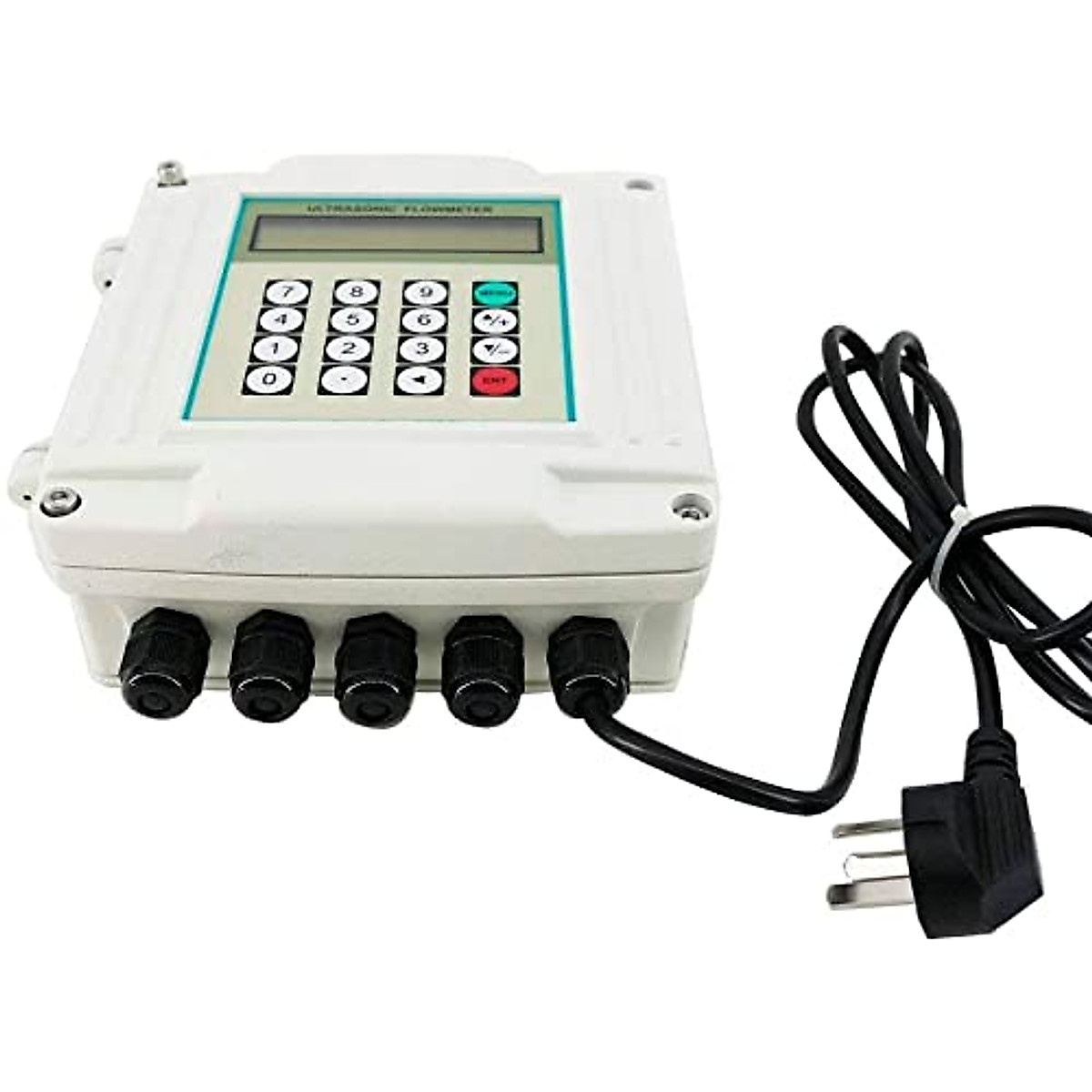 HFBTE TUF-2000SW+TM-1 Ultrasonic Liquid Flow Meter Flowmeter Wall Mounted Type DN50-700mm 1.97-27.56in Clamp-on TM-1 Transducer with Cast Aluminum Shell Design