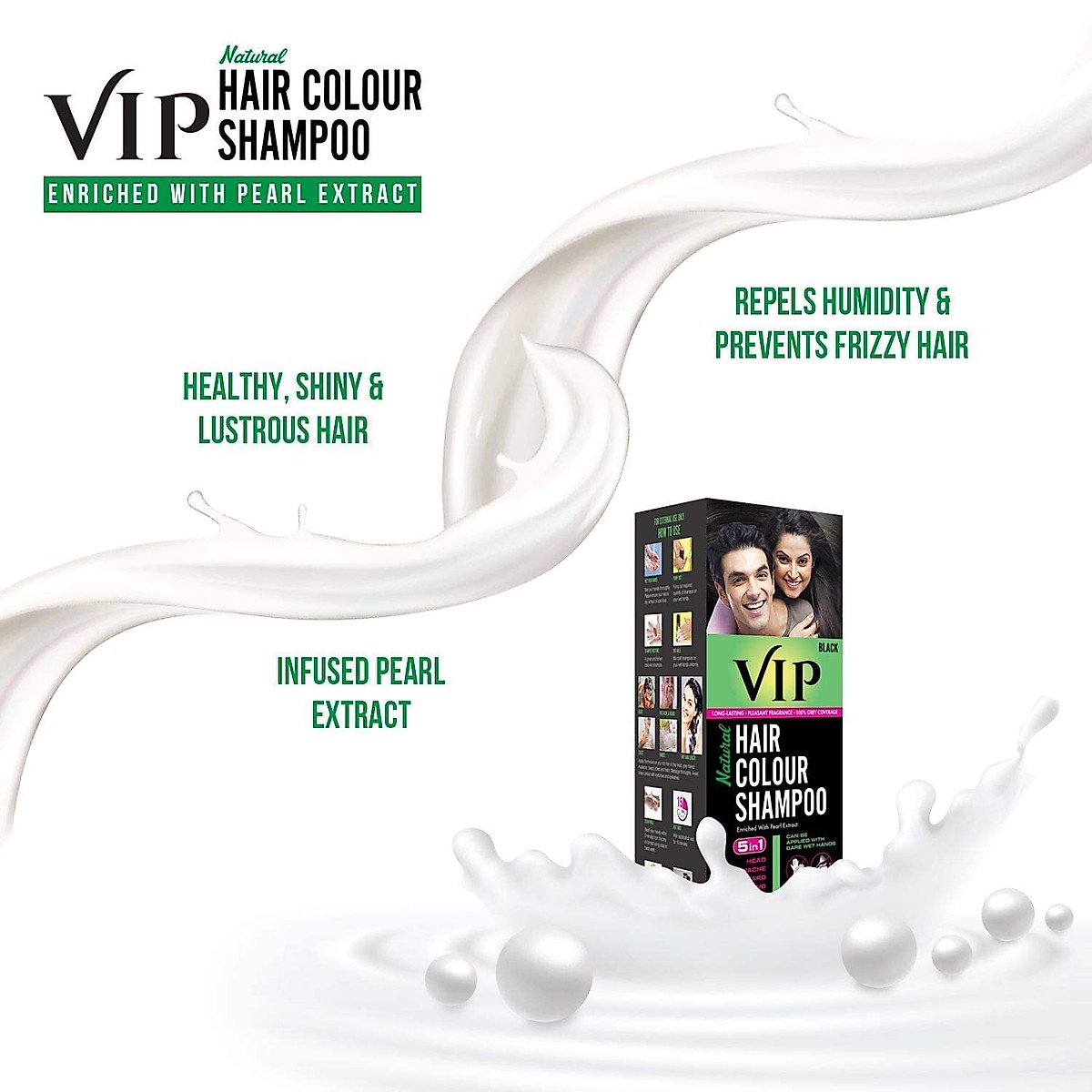 VIP 3 in 1 Hair Color Shampoo (180 ml / 6.08 fl oz)