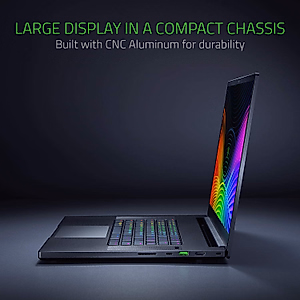 Razer Blade Pro 17 Gaming Laptop 2019: Intel Core i7-9750H, NVIDIA GeForce RTX 2080 Max-Q, 17.3" FHD 144hz, 16GB RAM, 512GB SSD, CNC Aluminum, Chroma RGB Lighting, Thunderbolt 3, SD Card Reader