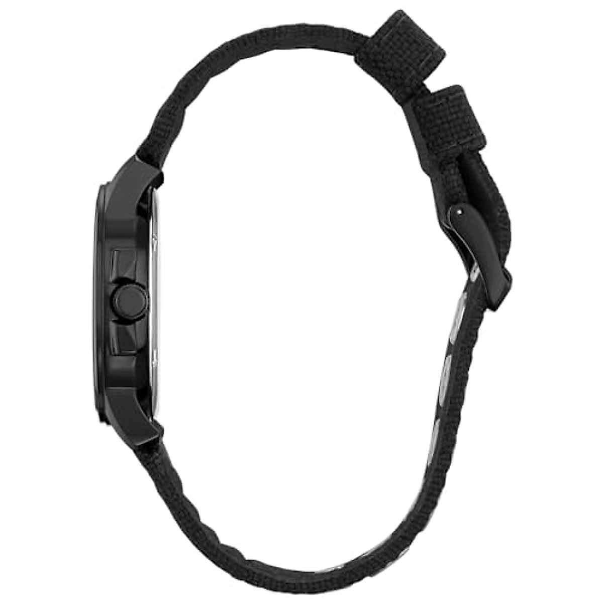 Citizen Men's Eco-Drive Weekender Garrison Field Watch in Black IP Stainless Steel with Black Nylon strap, Black Dial (Model: BM8186-15E)