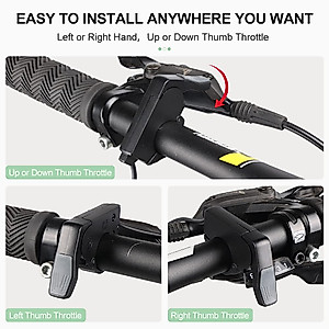 Thumb Throttle for Ebike Quick Disassembly Throttle for Electric Bike Compatible with BAFANG Mid Drive BBS BBS02 BBSHD Hub Motor, Waterproof 3 Pin Female Finger Speed Throttle Accelerator (TT-009)