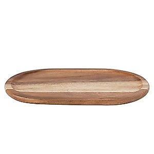 Creative Co-Op Suar Wood Tray Cheese and Cutting Board, 13" L x 8" W x 1" H, Natural