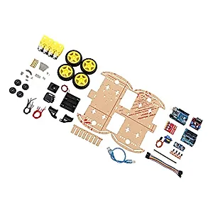 DAUERHAFT Robot Car Chassis, Simple Structure Sturdy Convenient Operation Professional Smart Robot Car Chassis Kit for Replacement