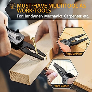 Camping Accessories Multitool Gifts for Men - 16-in-1 Multi Tool Camping Knife Christmas Stocking Stuffers Survival Kit with Pouch Pocket Knife Pliers, Safety Lock, EDC Cool Utility Gadget Women Gifts