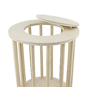 Rural365 Rabbit Hay Feeder Rack for Small Animals, 7.6in Round - Bunny Feeder, Guinea Pig Food Bowl, Chinchilla Hay Bin