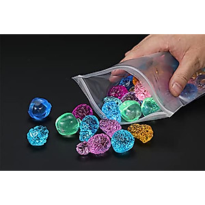 Foopama 200PCS 1" x 1" 4Mil Small Clear Zip Bags, Reclosable Mini Zip Plastic Baggies Heavy Duty Lock Poly Bag For Jewelry Pill Beads Coin Thick Zipper