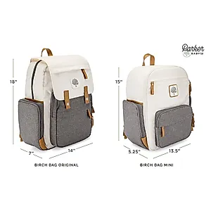 Parker Baby Diaper Backpack - Full Zip Diaper Bag with Insulated Pockets - Black