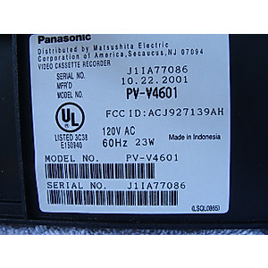 Panasonic Video Cassette Recorder PV-V4601