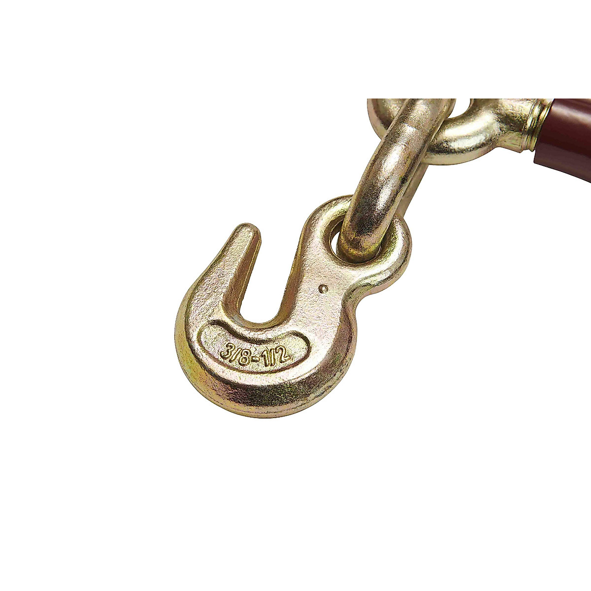 Mytee Products 4 Pack 3/8" - 1/2" Pro Heavy Duty Ratchet Load Chain Binder with with Grab Hooks - 12,000 Lbs Working Load Limit - Heavy Swaged Barrel Cold-Drawn Tubing for Increased Strength