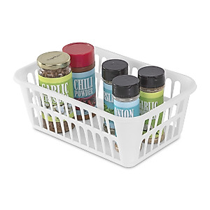 Sterilite 16088048 Storage Basket, White, 48-Pack