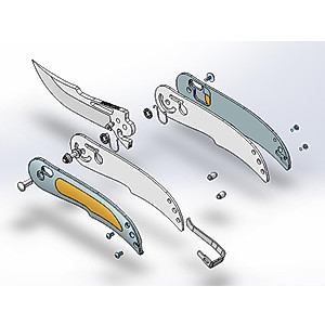 Cohesion Pocket Knives & Folding Knives - D2 Steel Blade Micarta Handle Reversible Pocket Clip, EDC Knife for Camping