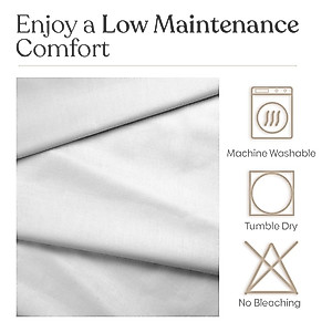 Queen Size White Color Flat and Fitted Sheet Set of 4 | Haus and Kinder 400 TC Hotel Luxury Breathable Bedding Sheets | 100% Long Staple Cotton, Sateen Weave Bed Sheets (Queen, White)