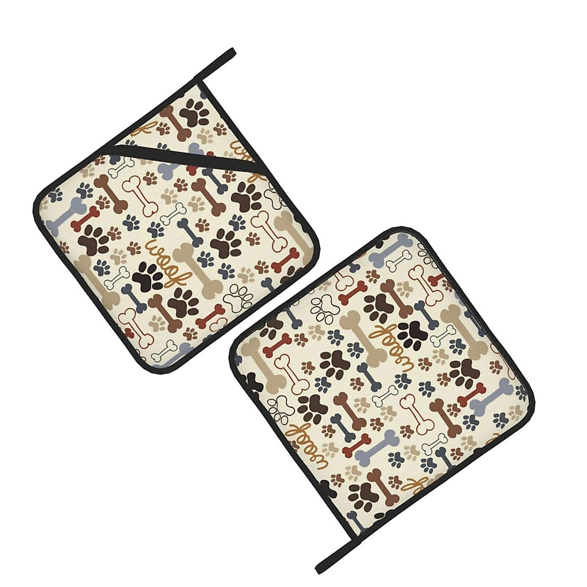 Dog Paw Pot Holders for Kitchen Heat Resistant Potholders for Cooking Baking Grilling Microwave