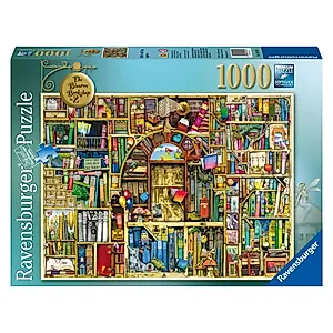 Ravensburger Bizarre Bookshop 2 - 1000 Piece Jigsaw Puzzle for Adults | Unique Piece Design | Softclick Technology for Perfect Fit | Ideal Gift for Puzzle Enthusiasts
