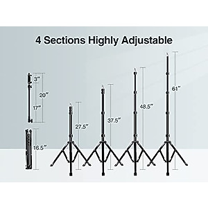 Elitehood 81" Tall Tripod for iPhone, Flexible Phone Tripod with 17in Adjustable Gooseneck, Cell Phone Tripod Stand with Remote Compatible with iPhone 13 Pro Max / 13 Pro / 12 Pro Max, Android Phone
