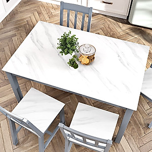 Skyblur Marble Wallpaper Peel and Stick Countertop Contact Paper Matte White Grey Marble Contact Paper for Countertops Removable Wallpaper for Kitchen Counter Cabinets Desktop Wall 24x118 inch