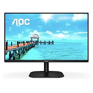 AOC 27B2H 27" Full HD IPS Monitor, 3-Sided Frameless & Ultra Slim Design, HDMI and VGA inputs, Lowblue Mode, VESA compatible,Black (Renewed)