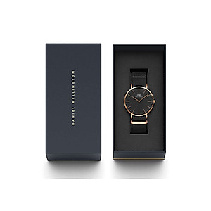 Daniel Wellington Classic Cornwall 40mm Men's Watch, DW Classic Fabric (Polyester) Rose Gold Watch for Men