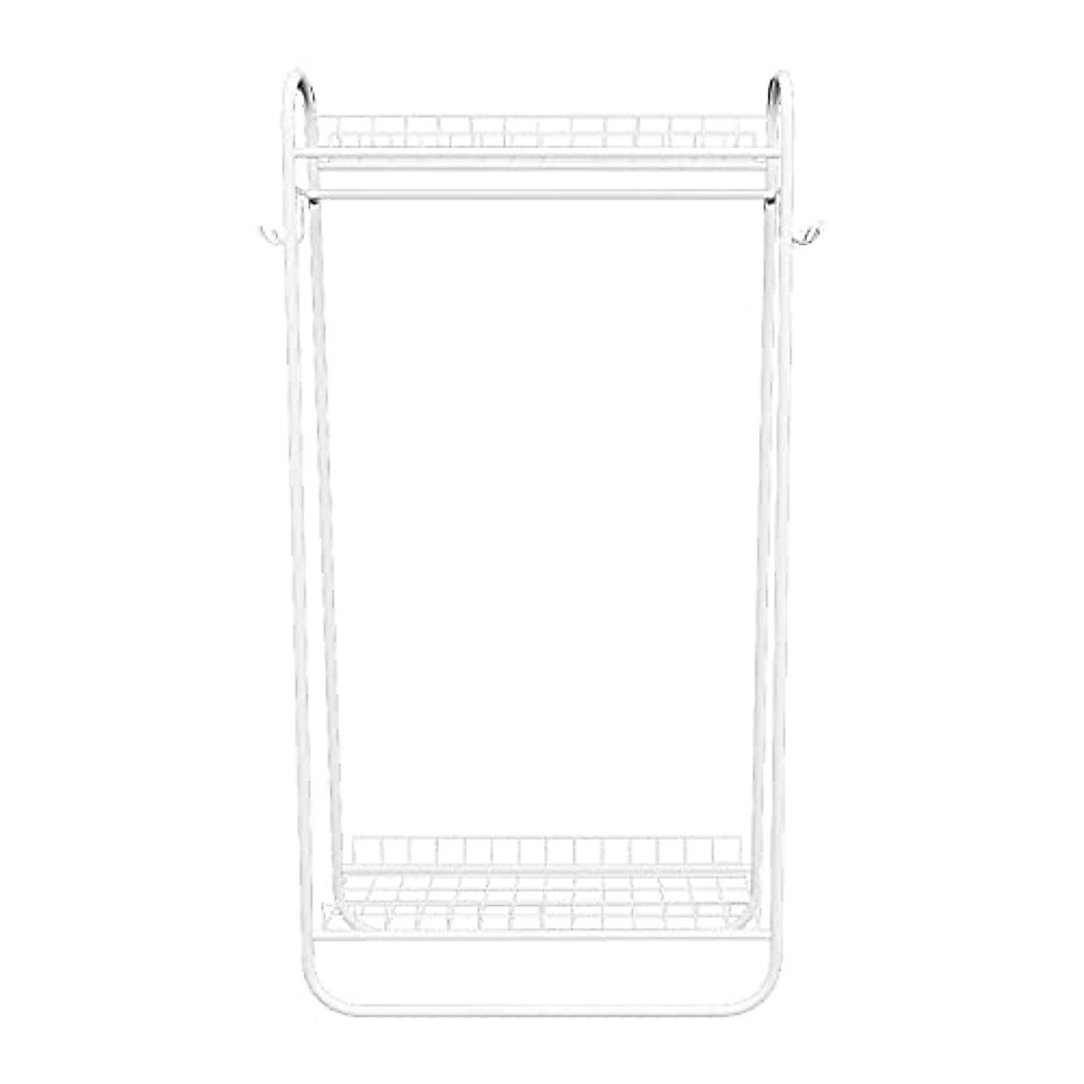 Beyamis Clothing Garment Rack Metal Cloth Hanger Rack Stand Clothes Drying Rack for Hanging Clothes,White