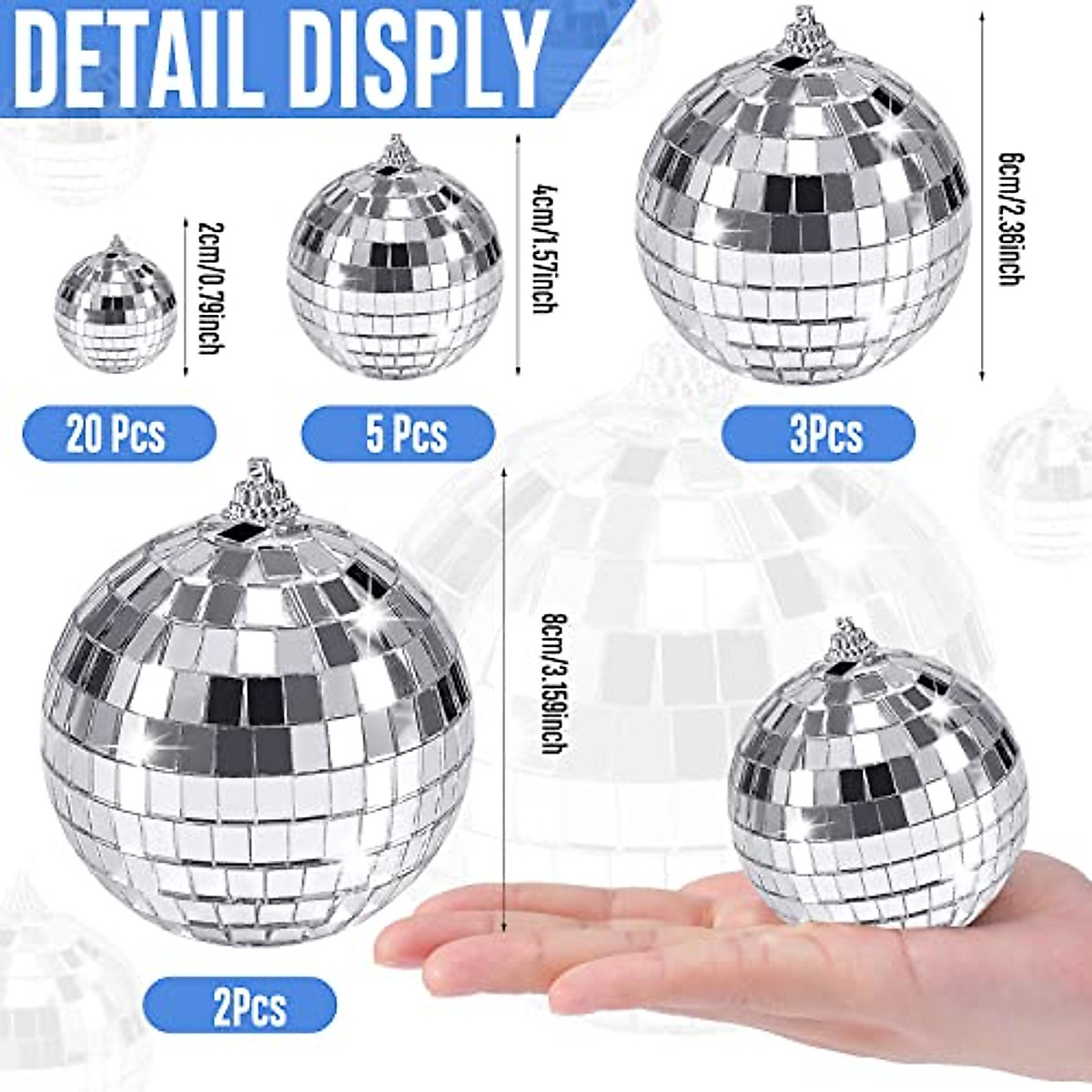 30 Pack Mini Disco Balls for Festive Decor