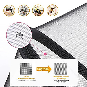 Orzbow Universal Mosquito Net for Stroller,Baby Bug Net with Two-Way Zippers & Storage Bag,Breathable & Foldable Mosquito Nets for Strollers,Car Seat,Bassinet,Cradle,Portable Mini Crib (Black)